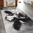 Black Grey Cow Prints Area Rug 4x6 Washable Rug Non Slip Farmhouse ...