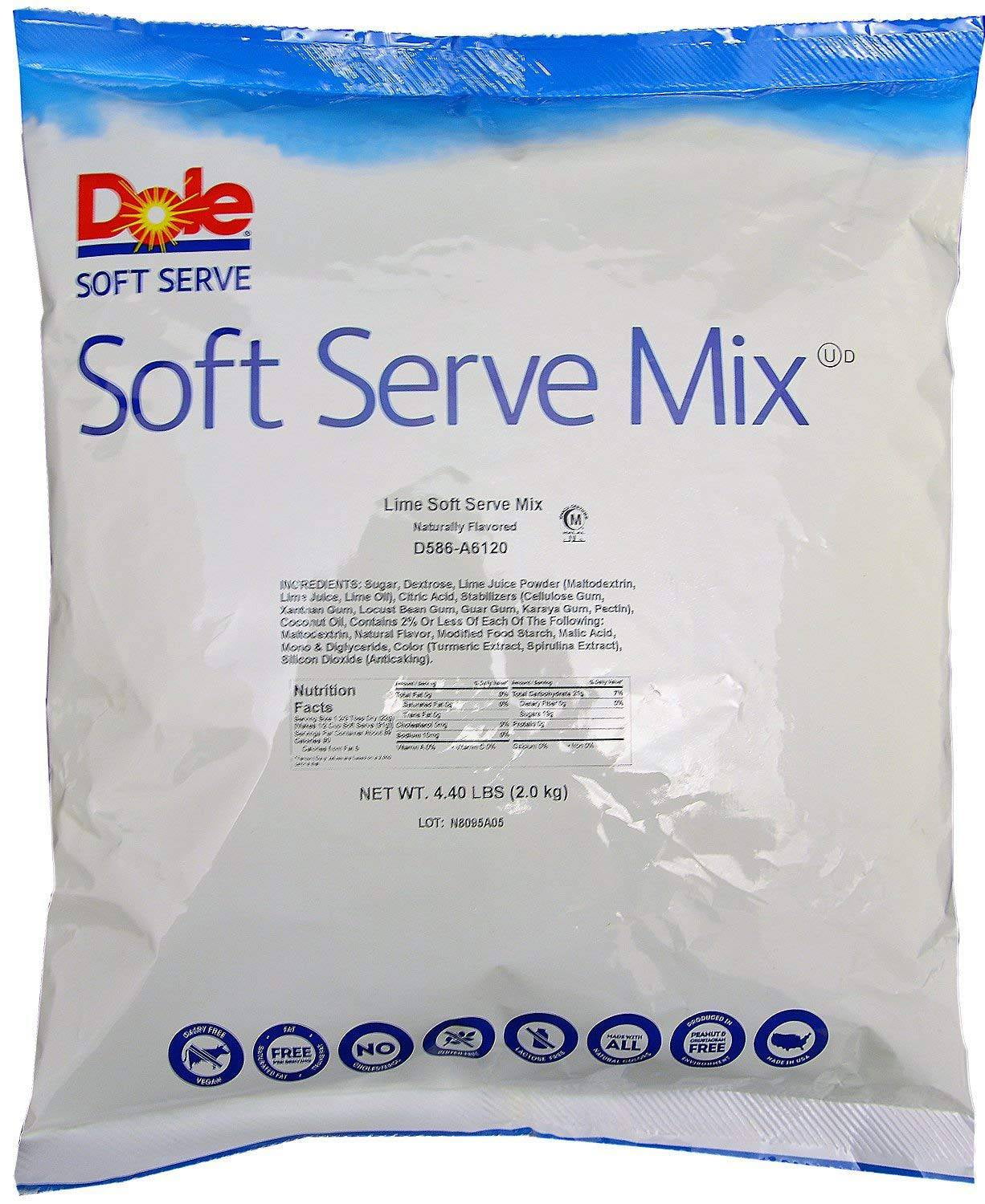 Dole Soft Serve Lime 4.4lbs (Case of 4) - Walmart.com