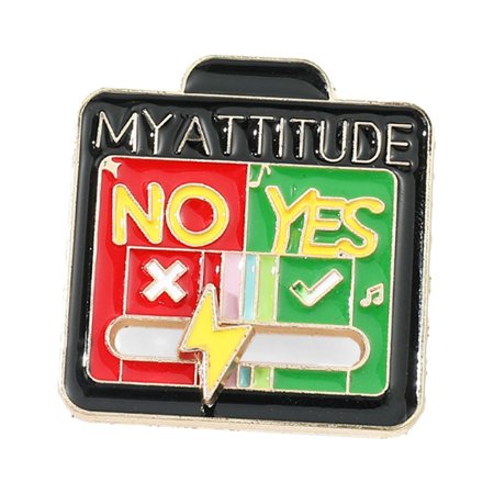 Brooch Pin Mood Change Creative Lapel Pin Social Battery Pin ...