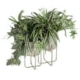 DecMode 16", 13"H Indoor Outdoor Silver Metal Planter with Removable ...