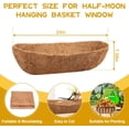 2 Pack 24 Inch Trough Coco Coir Liners for Planters, Pre-Formed Coconut ...