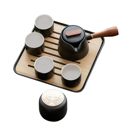 Chinese Tea Pot Set with Tray Infuser, Travel Ceramic Tea set Porcelain ...