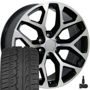 OE Wheels 20 inch Black 5652 Rims & Goodyear Tires Set Fit Specific GM ...
