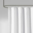 Bathroom Shelf, Woven Clipped Solid Shower Curtain, White Towel Bar ...