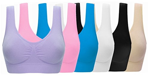Women's Comfort Workout Sports Bra Low-Impact Activity Sleep Bras 4X ...