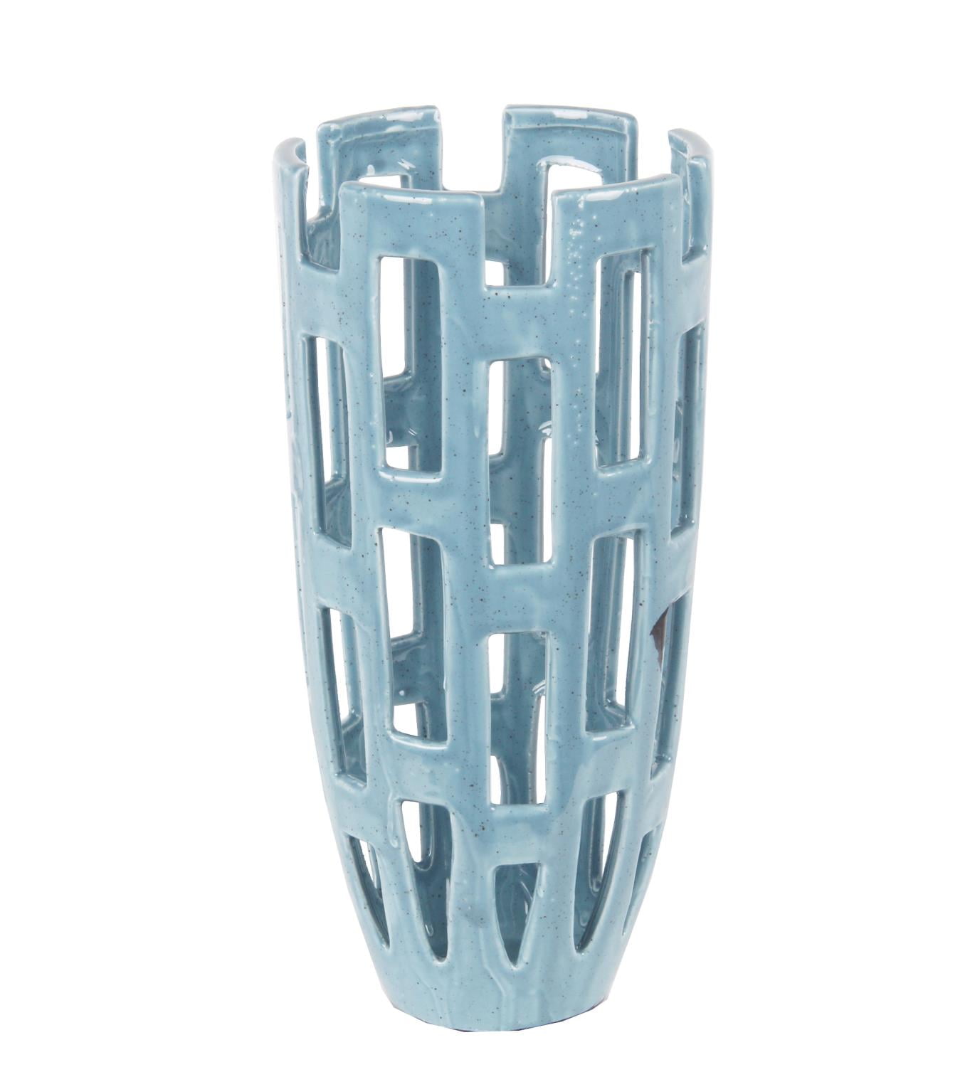 Large Blue Ceramic Vase - Walmart.com