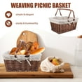 Kkewar Wicker Basket Gift Empty Willow Woven Picnic Basket Candy Basket ...
