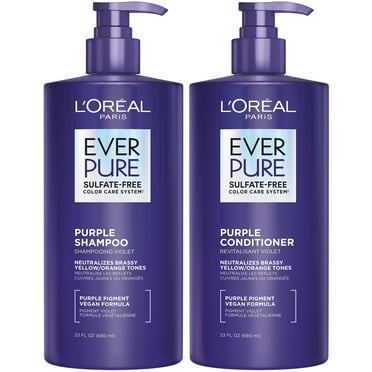 L'Oreal Paris EverPure Sulfate Free Purple Toning Shampoo & Conditioner ...