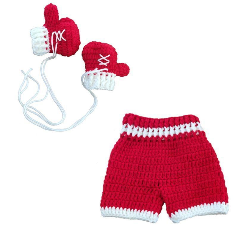 JZROCKER 0-3month Baby Crochet Boxing Suit Photography Props Shoot ...