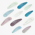 Claire's Cool Blue Multi Size Frost Snap Hair Clips - 22 Pack - Walmart.com