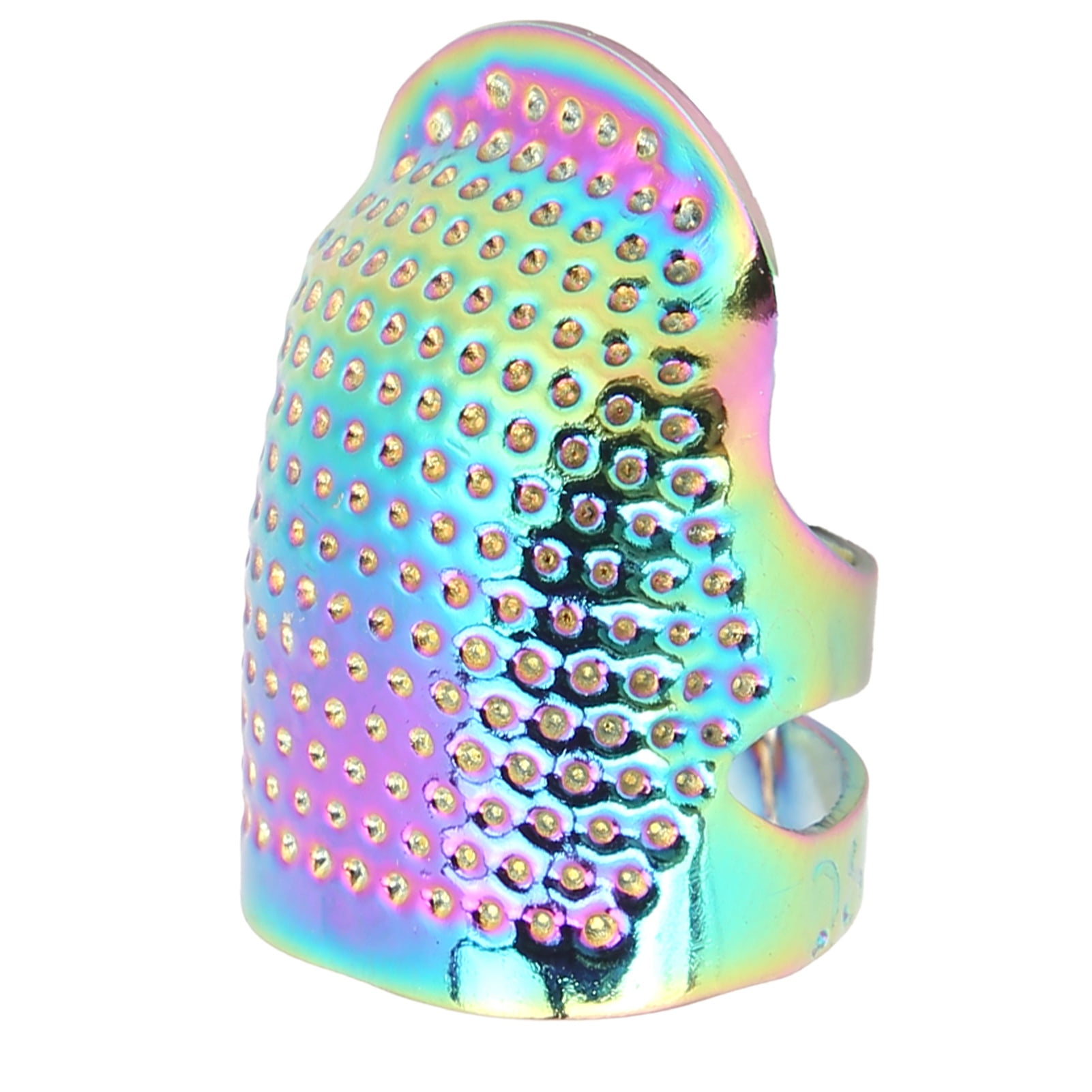 Dedales para coser a mano, dedal antideslizante, ajustable, colorido ...