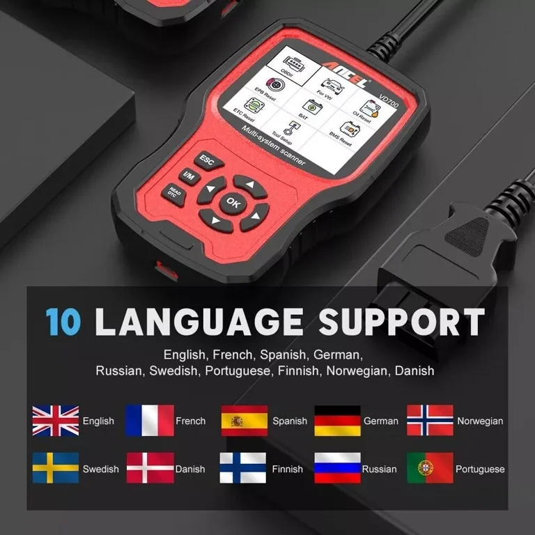 Tools On Sale And Clearance Ancel VD700 OBD2 Automotive Scanner Full ...