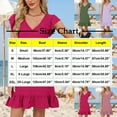 Axiiglly Mini Dresses for Women V Neck Short Sleeve Ruffle Sundresses ...