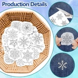 4 Sheets Snowflakes and Fireworks Water Soluble Stabilizer Hand Sewing ...