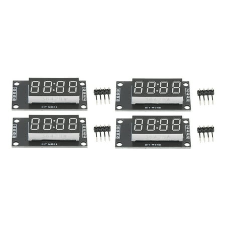 Digital Tube Display Module, 4 Sets 7 Segment 4 Digit LED Display Board TM1637 Drive Chip For ...