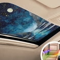 Blue Grey Geometric Window Privacy Film Rainbow Static Cling Stain ...