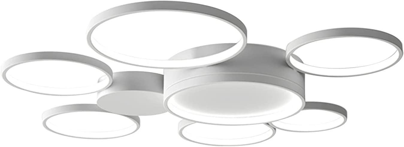 FETCOI Modern Ceiling Light 7-Circle Ring Ceiling Chandelier Acrylic ...