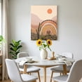 Abstracts Cacti Canvas Wall Art for Living Room, Sunset Mountain ...