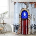 Independence Day Bathroom Shower Curtains with 12 Hooks Polyester ...