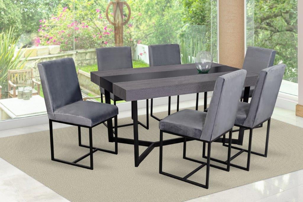Comedor Alpes Gris 6 Sillas Tubular y Cubierta de Formica | Bodega ...