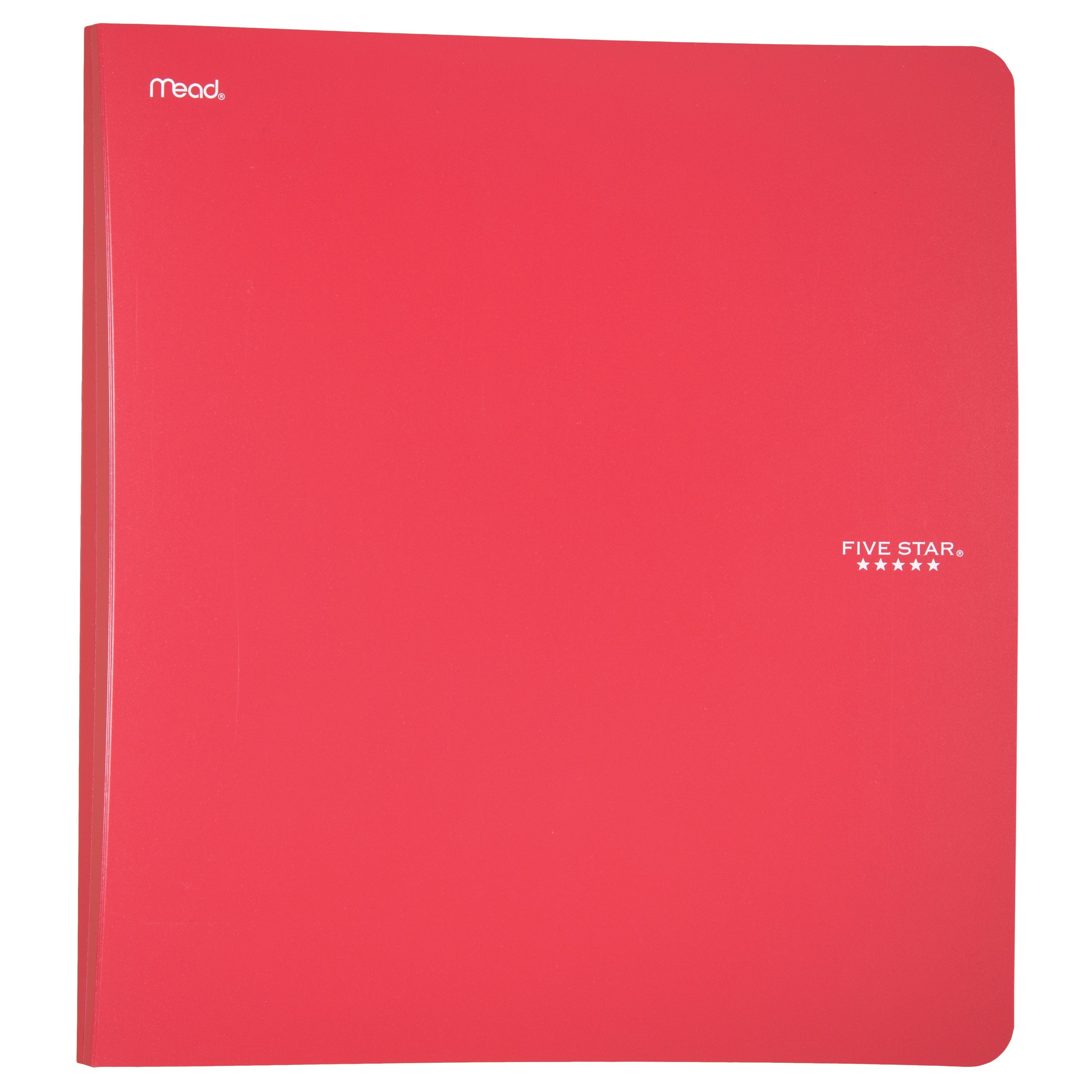Five Star 1" Plastic Binder, 200 Sheets, 3 Rings, Red (73694) - Walmart.com