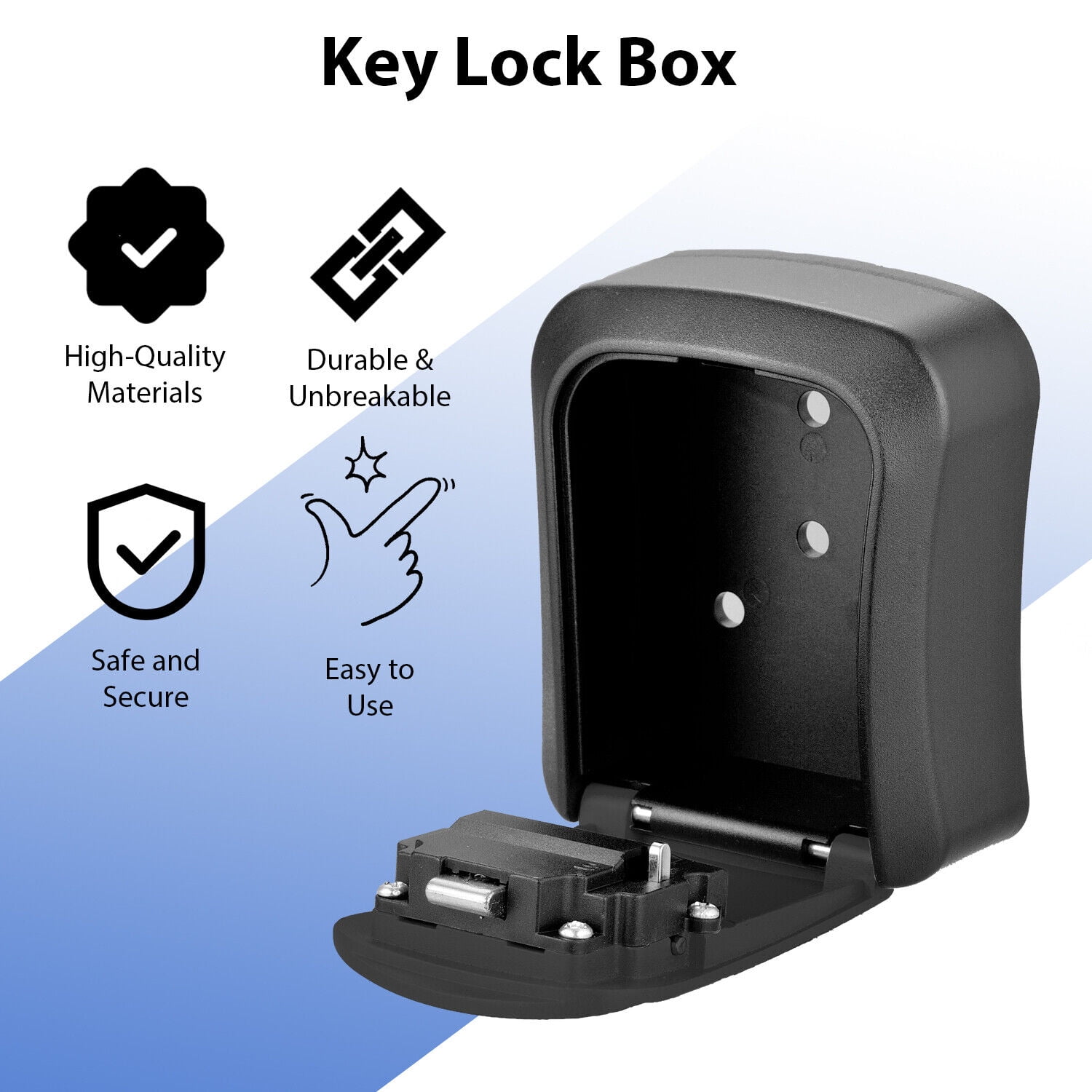 Innens 4 Digit Combination Key Lock Box Safe Security Storage Case ...
