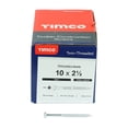 Timco - Twin-Threaded Woodscrews - PZ - Round - Zinc (Size 10 x 2 1/2 ...