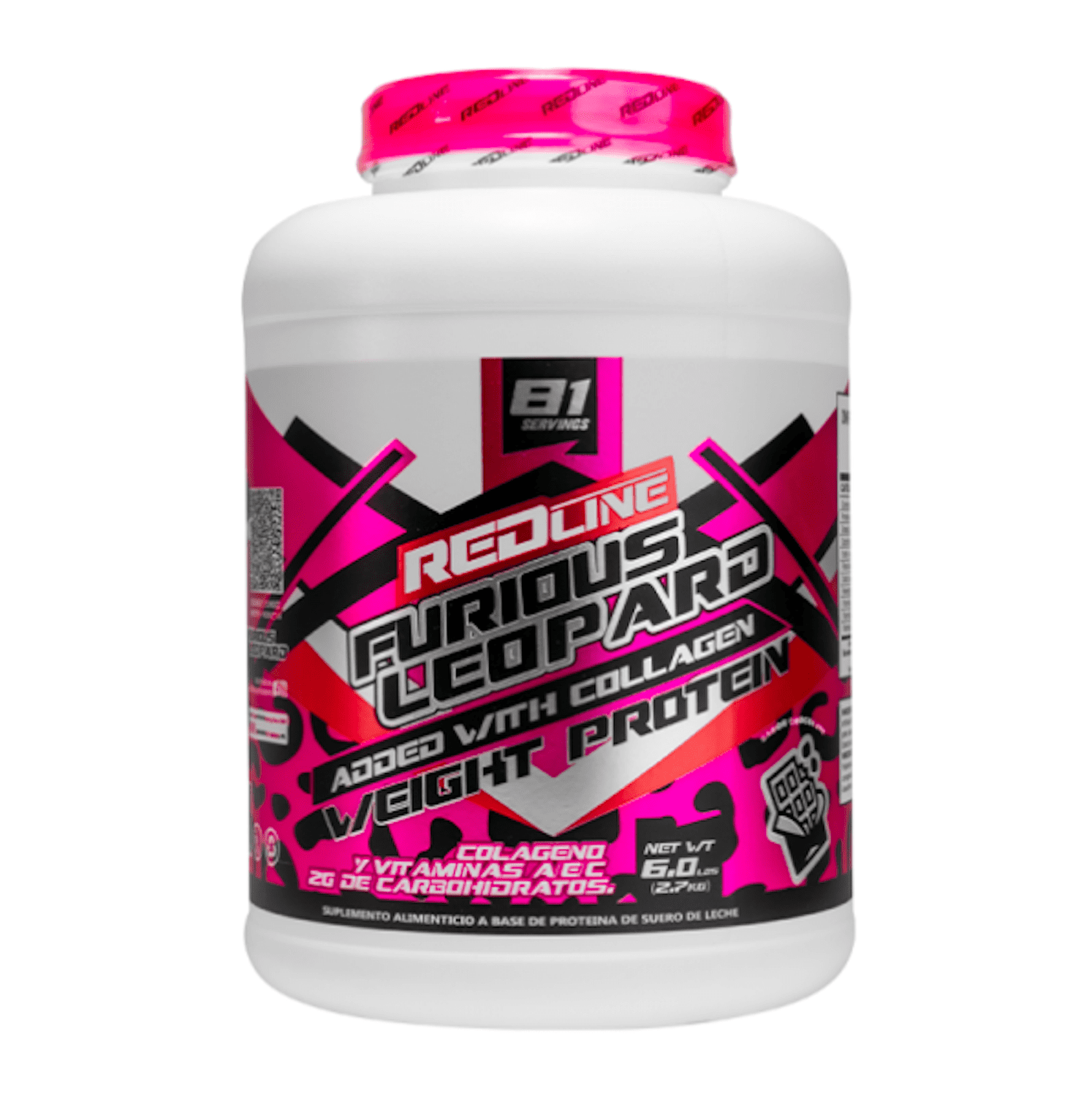 Redline Proteína + Colágeno Furious Leopard Chocolate 2.7kg rojo ...