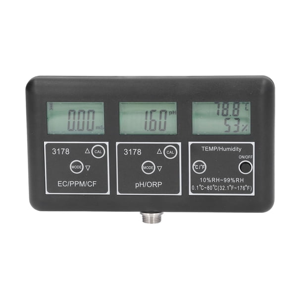 Water Quality Monitor, Water Testing Meter Easy Use PH ORP EC TDS CF ...