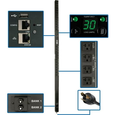 Tripp Lite PDUMH20NET Switched Metered 16-Outlet PDU - Walmart.com