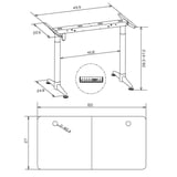 ApexDesk Vortex Series M Edition 60" Metal Wood Standing Desk in Light ...