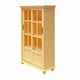 Ameriwood Home Aaron Lane Bookcase with Sliding Glass Doors, Golden ...