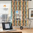 Bigfoot and Stripe Orange Pattern Blackout Curtains,Triple Weaved ...