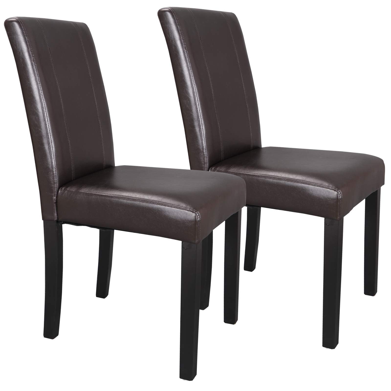 Click here for Super Deal Wood Leatherette Padded Parson Dining C... prices
