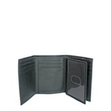 George RFID Protected Men's Trifold Wallet Black Genuine American Bison ...