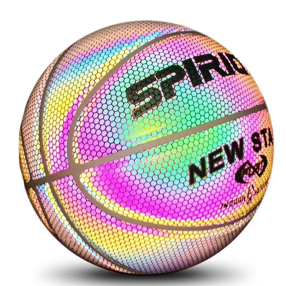 AIHOME Holographic Glowing Reflective Basketball Lighted Flash Glow ...