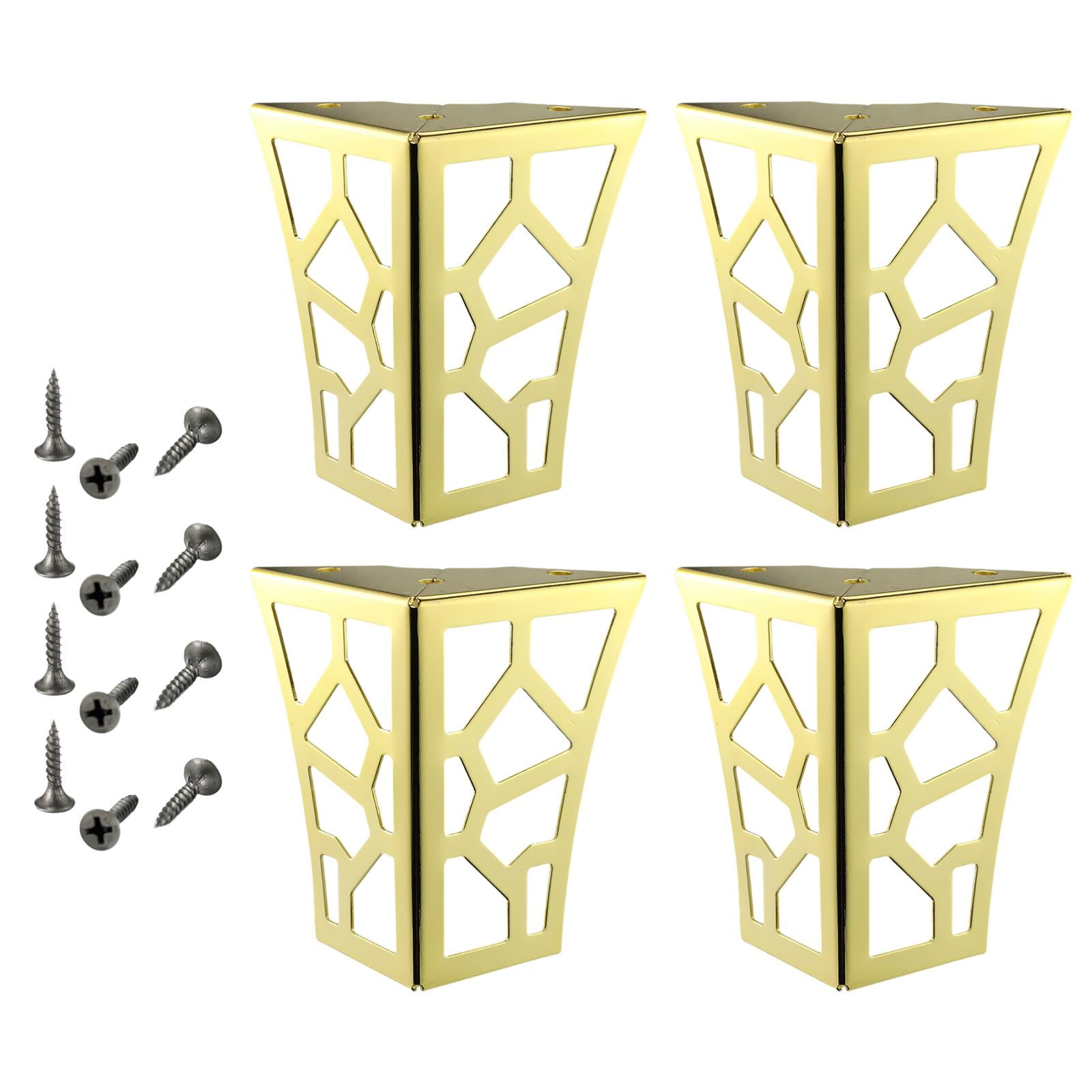 simhoa 4 Pieces Hollow Pattern Metal Furniture Legs for Furniture ...