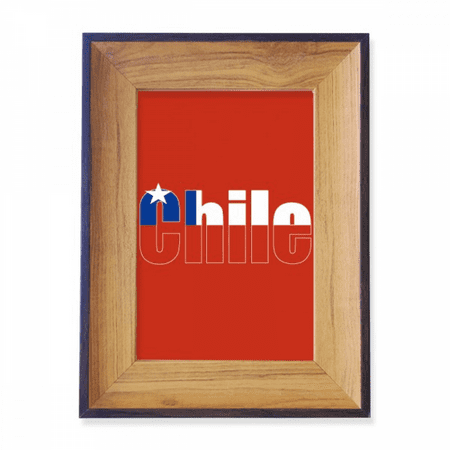 Chile Country Flag Name Photo Frame Exhibition Display Art Desktop ...