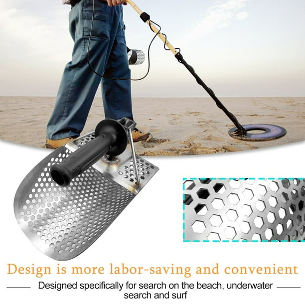 Beach Sand Scoop with Handle Metal Detecting Tool Stainless Steel ...