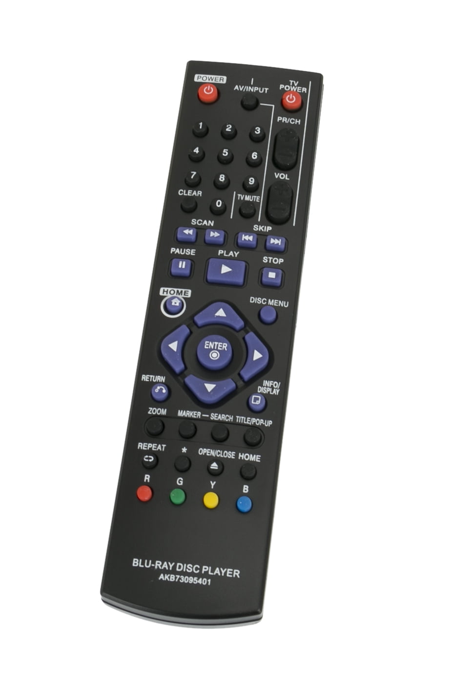 New AKB73095401 Replace Remote Control fit for LG Blu-ray BD611 BD620C ...