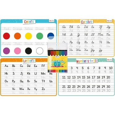 Melissa & Doug Basic Skills Placemat Set - Phonics, Handwriting, and ...