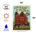 Toland Home Garden Better on the Farm Cow Fall Flag Double Sided 28x40 ...