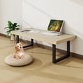 Black 16 Inch Trapezoid Metal Table Legs For Desk Coffee Table End Side ...