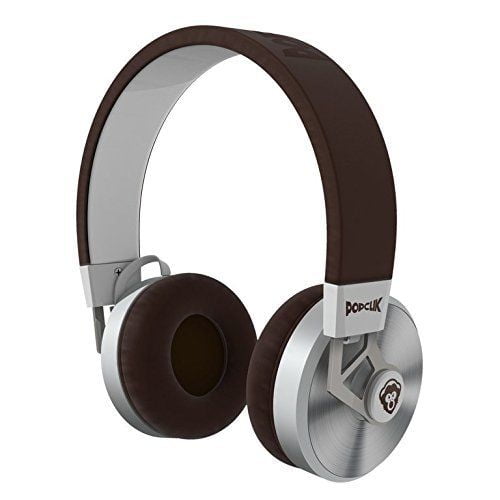 PopClik 2 ONE Headphones Brown Leather Elegance and Soft Spoken Steel ...