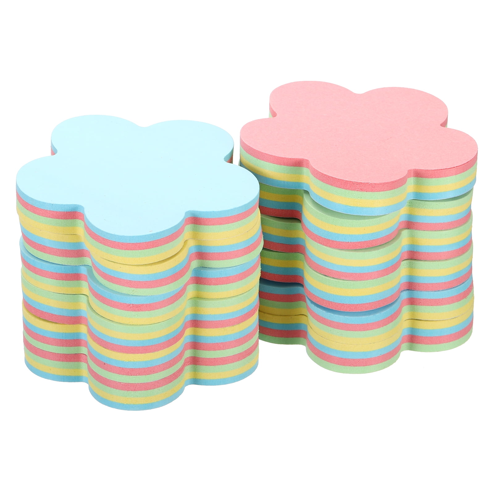 Uxcell 2.7" x 2.7" Flower Shape Sticky Notes, Cute Self-Stick Memo Pads ...