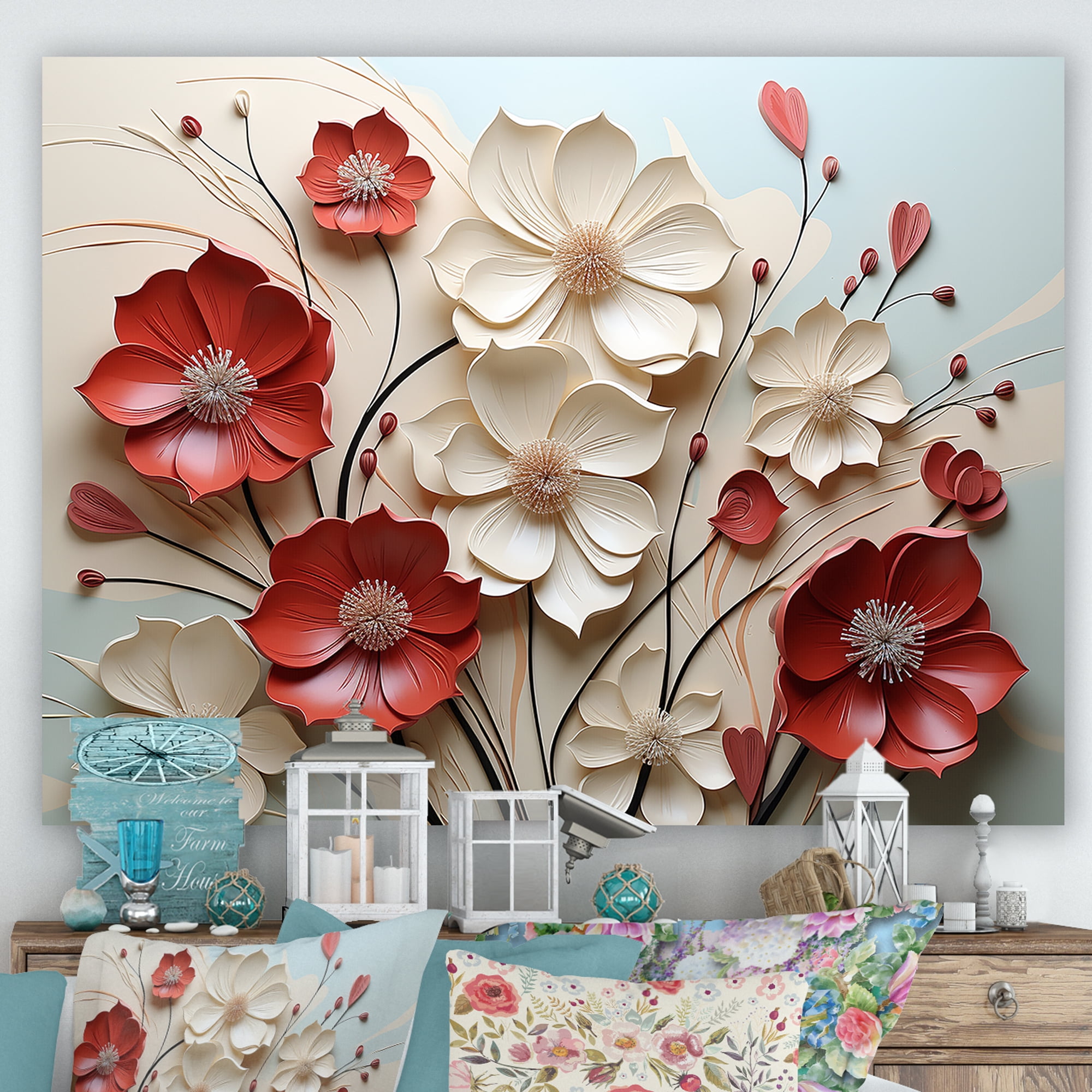 Click here for Designart Flower Wall Art Decor  Flower Wall Art... prices