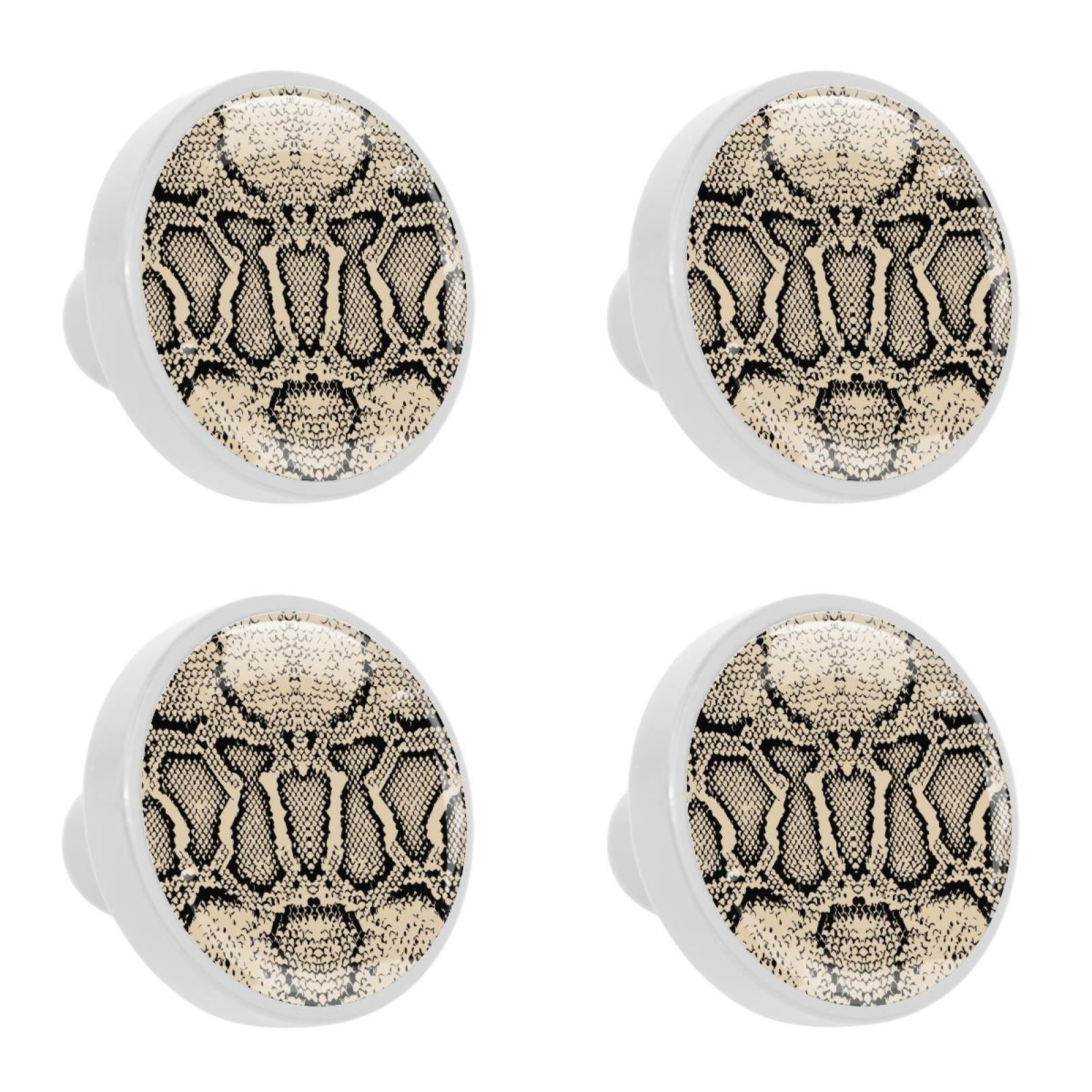 4 Pcs Black White Snake Knobs for Kitchen Cabinet Cupboard Dresser ...