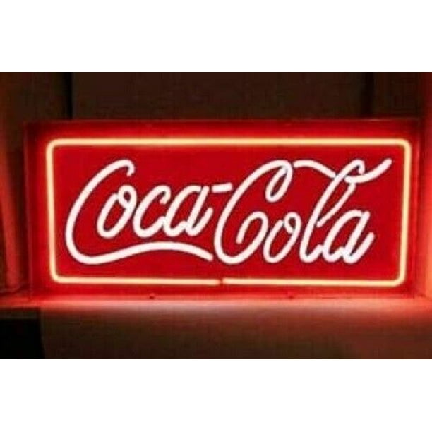 Queen Sense 14" Coca Coke Neon Sign Acrylic Man Cave Pub Bar Wall Decor ...