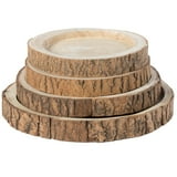 Wood Tree Bark Indented Display Tray Serving Plate Platter Charger ...