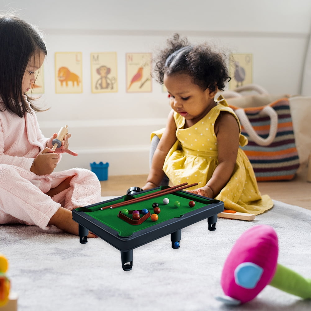 Mini mesa de billar, juego de billar en miniatura portátil, alivio del ...